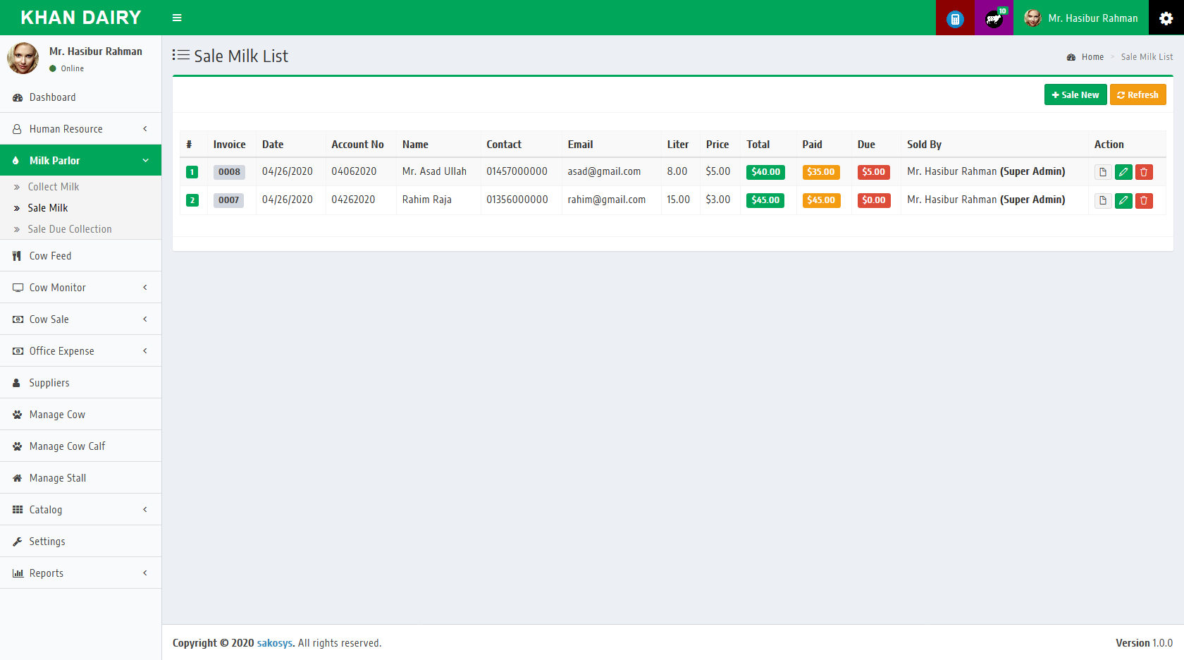 Dairy Farm Management System: Documentation Dairy Farm Management System: Documentation
